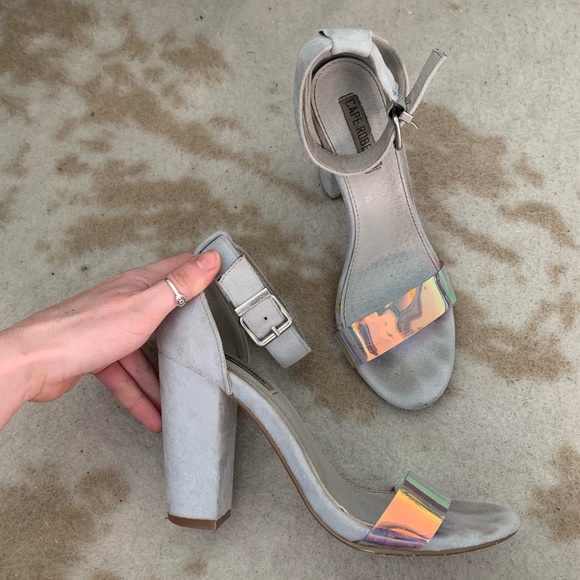 Forever 21 | Shoes | Iridescent Baby Blue Heels | Poshmark
